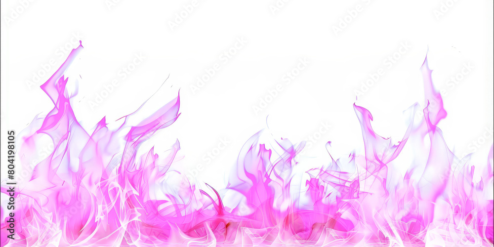 Texture of pink fire on white background, Flame, pink fire with smoke ...