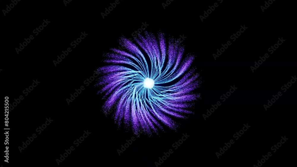 Visual effects, VFX, purple particles sprays on black background 3D ...