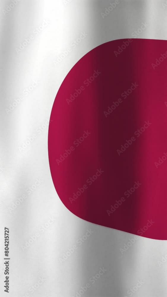 Waving Flag of Japan, Vertical Fill Video, HD Animated Background ...