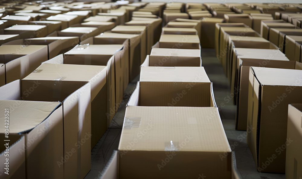 Cardboard boxes in warehouse . Warehouse Storage Boxes Stock Photo ...
