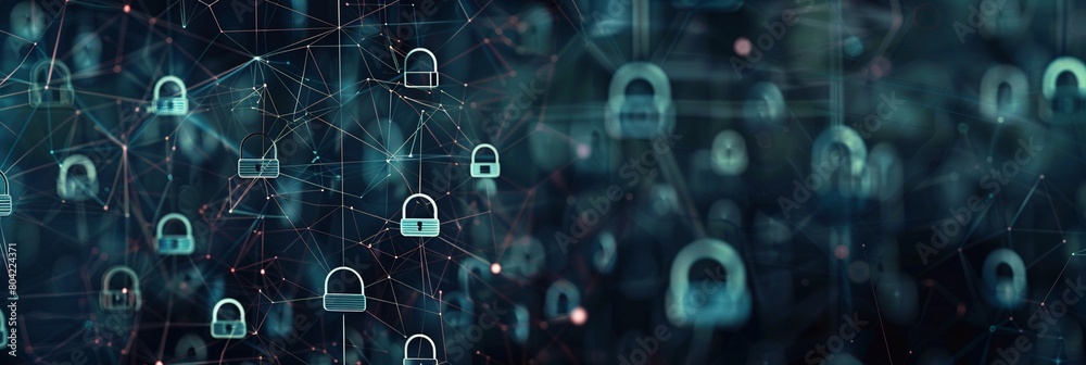 Light gray background with flowing navy silhouettes representing a data ...