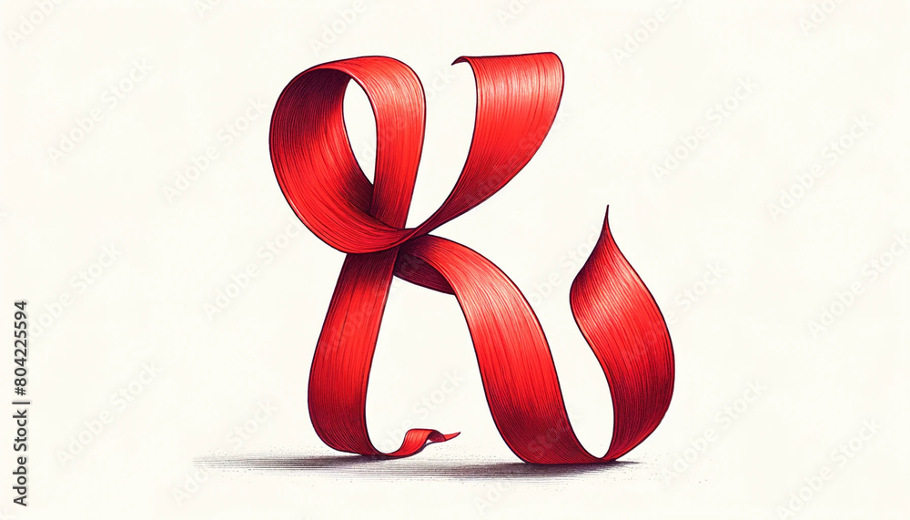 A wide aspect ratio image of a hand-drawn illustration featuring a red ...