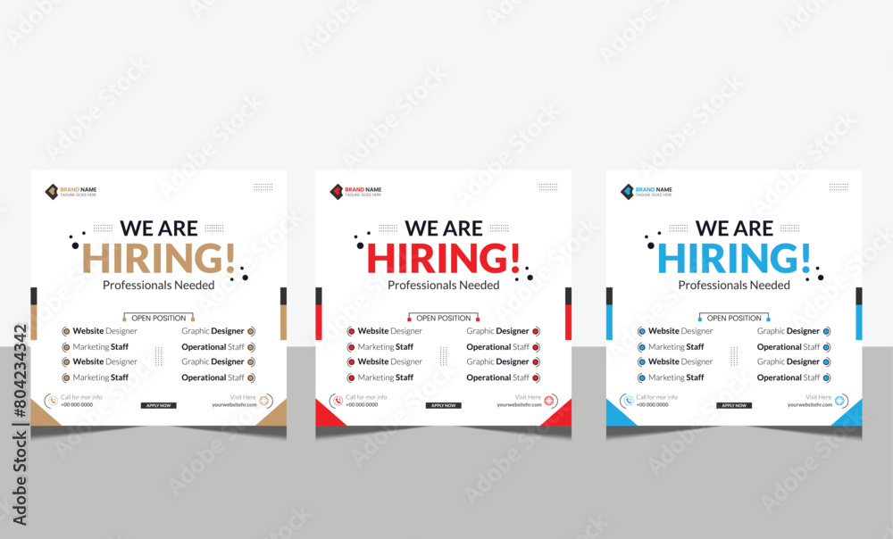 We are Hiring Recruitment advertising template. Recruitment Poster, Job ...