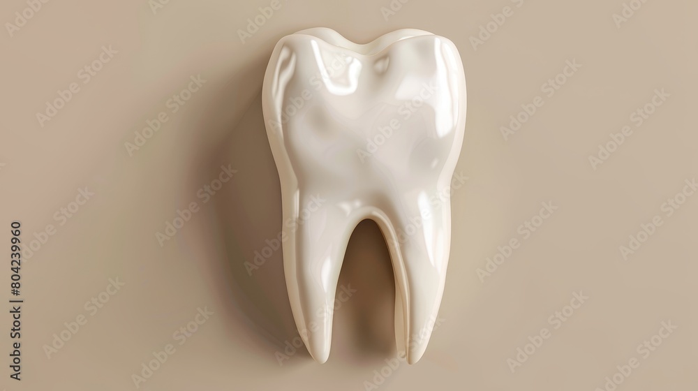 Foto de An isolated white tooth mockup on a white background. Modern ...