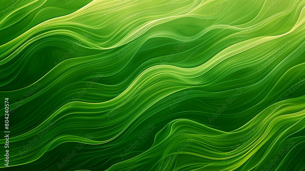 Green nature waves and lines concept background poster. Green photo ...