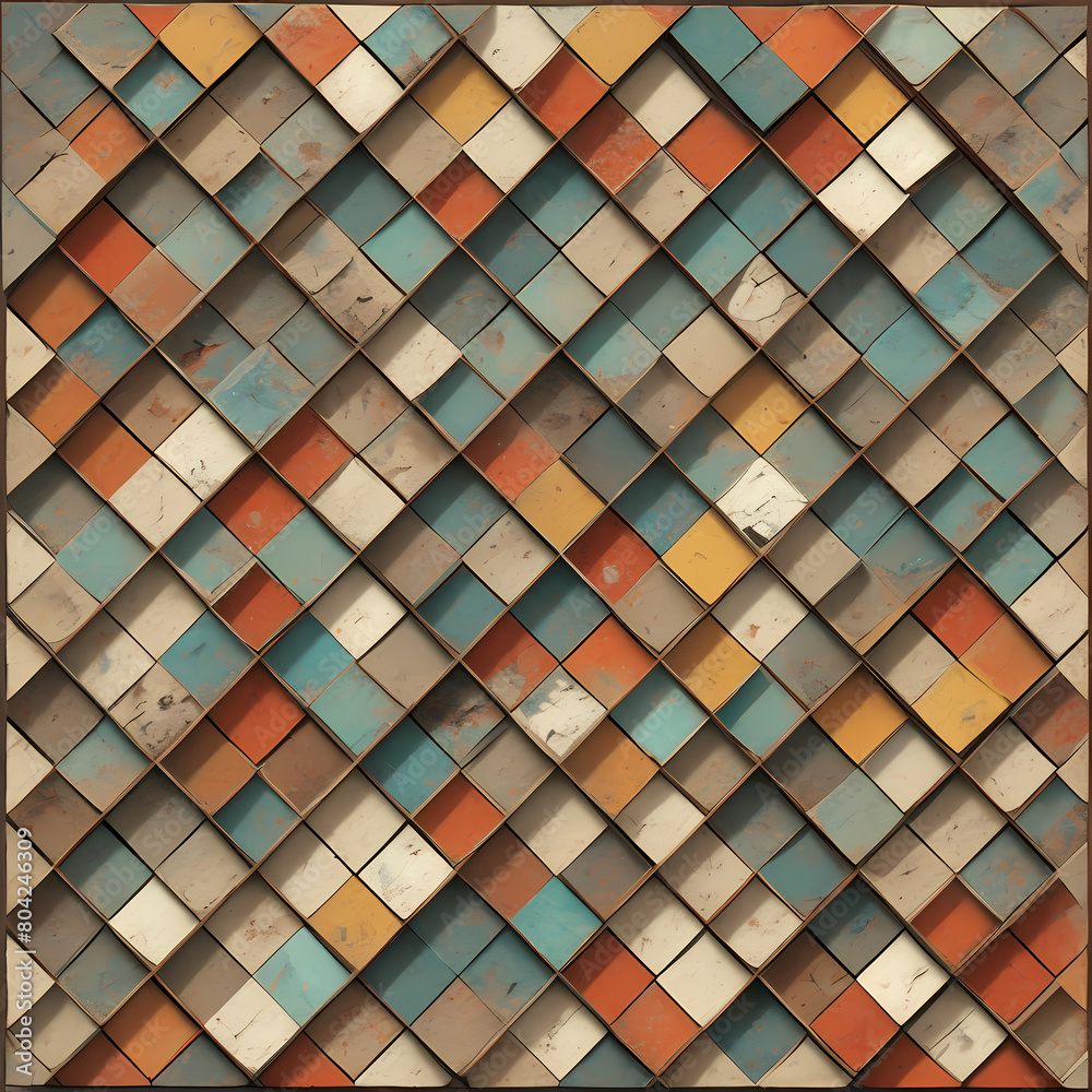 Explosive Colors in a Stunning Mosaic of Multicolored Bricks for Decor ...