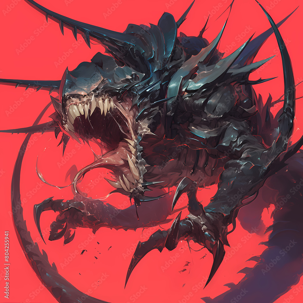 Fearsome Creature in Mid-Roar, Teeth Bared: The Ultimate Fantasy Icon ...