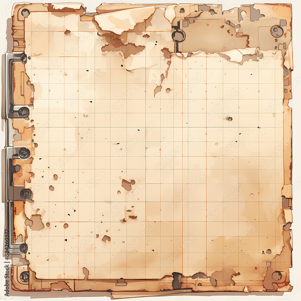 Delving into Nostalgia - A Close-up of Aged Scrapbook Paper Featuring a ...