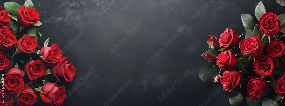 Red rose on a black background. Blooming flowes spring background ...