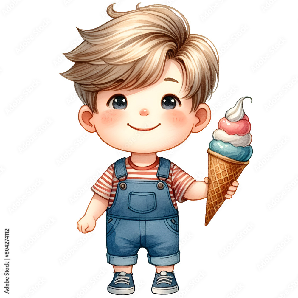 Watercolor Cute Boys Clipart, School Boy, Sweet Boy, Nursery Decor ...