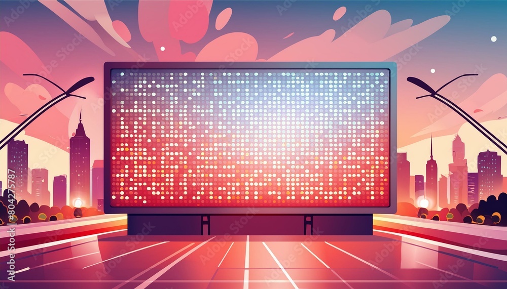 vector realistic isolated LED screen background: A cutting-edge LED ...