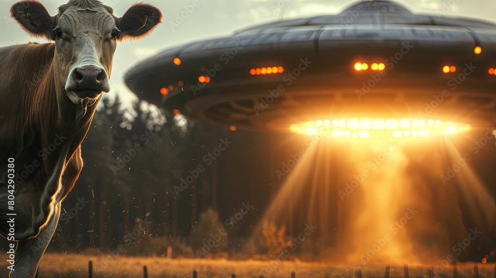 A futuristic concept of aliens from other civilizations abducting ...