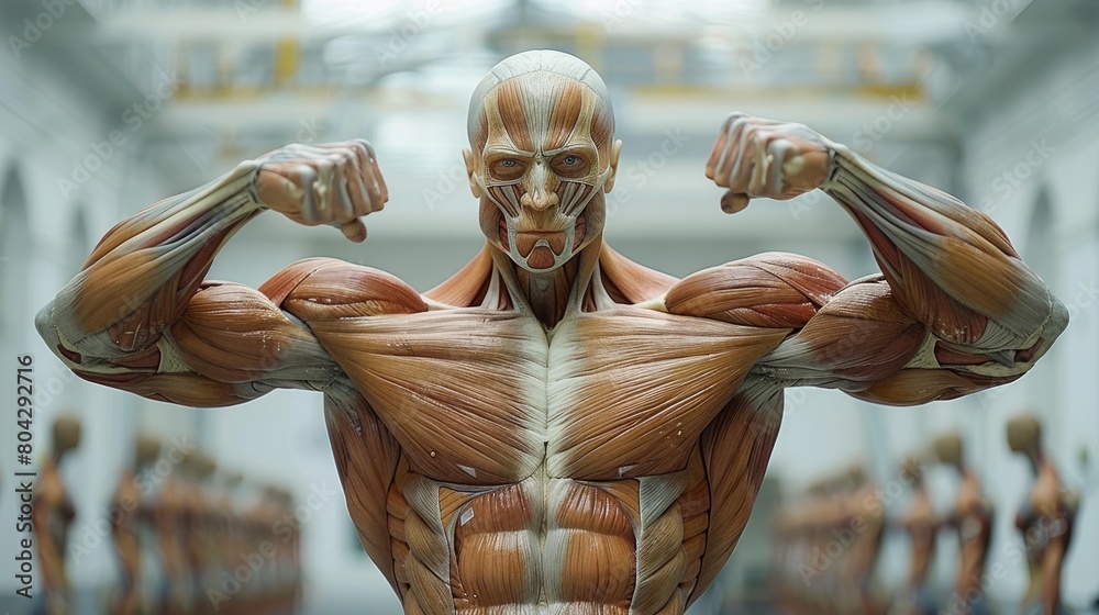 Anatomy of human muscles: comprehensive visual representation revealing ...