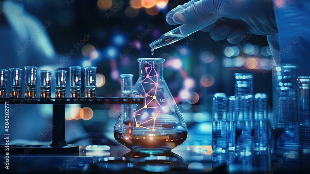 Science and medicine Scientists place the sample in a glass tube ...