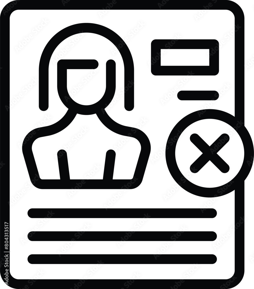 Female worker discrimination icon outline vector. Career gender gap ...