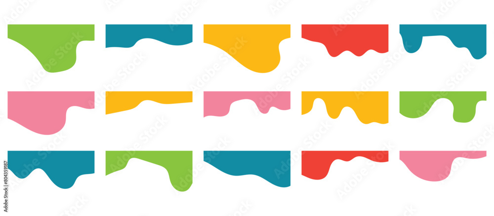 Set of angular abstract design separator header and border for website ...