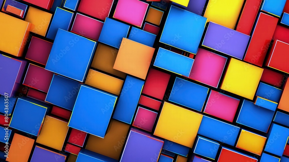 geometric shapes colorful intersection of colorful different shapes of ...