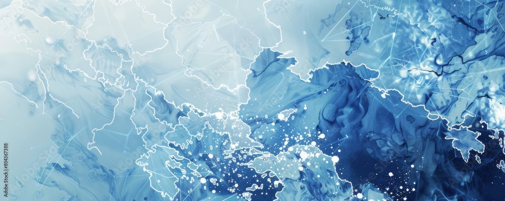 Strategic map overlay showing troop movements and tactical points in a ...