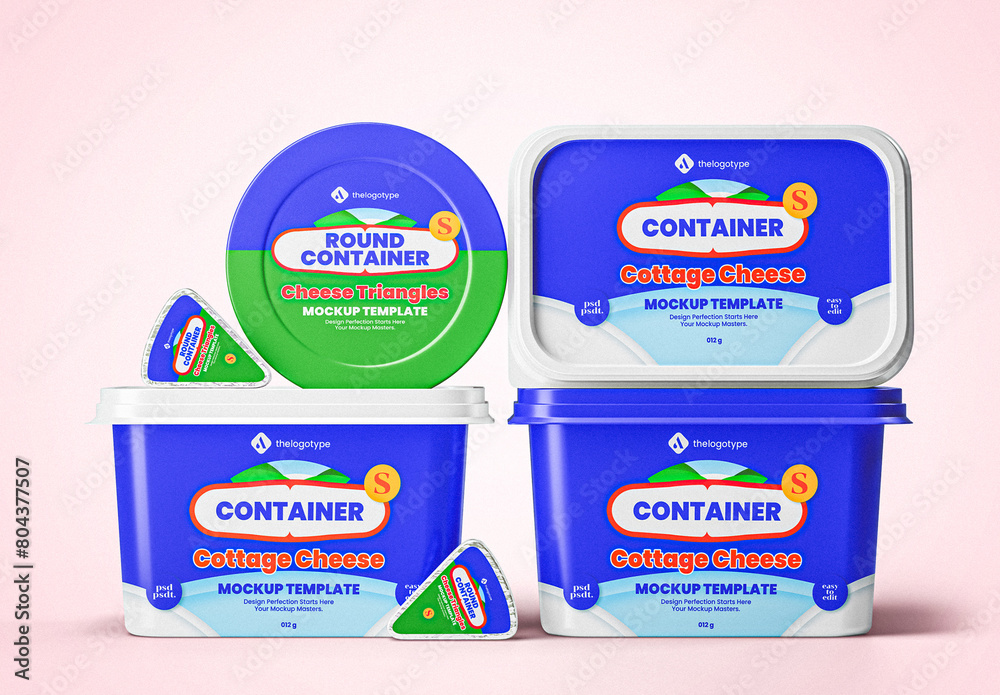 Cheese Packaging Mockup Stock Template | Adobe Stock
