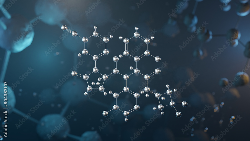 ivosidenib molecular structure, 3d model molecule, anti-cancer ...