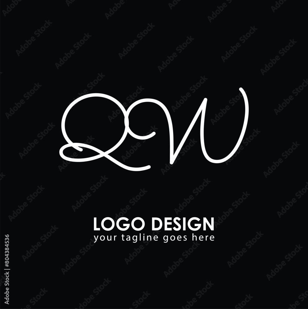 QW QW Logo Design, Creative Minimal Letter QW QW Monogram Stock Vector ...