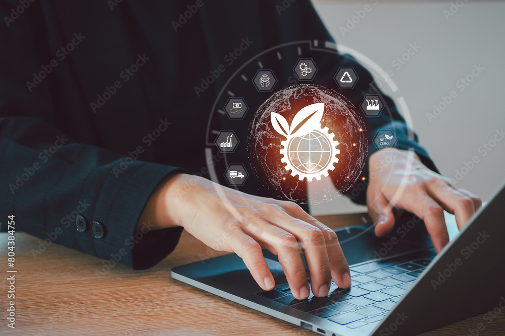 LCA, Life cycle assessment concept. Carbon footprint evaluation and ...