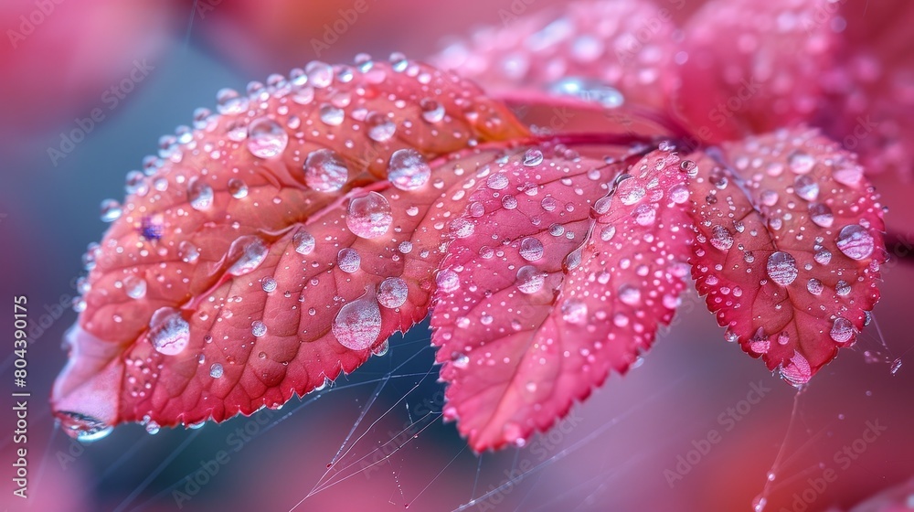 Macro raindrops capture the beauty of raindrops on leaves, petals, or ...