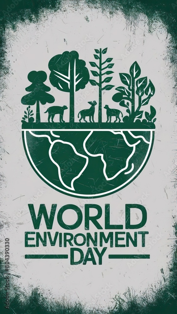 World Environment Day Story, illustration, Vector. Poster. Banner ...