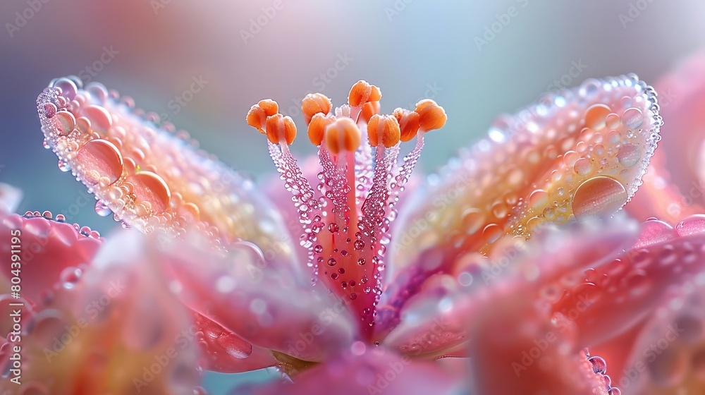 Pollen close-ups zoom in on pollen grains from flowers, showcasing ...