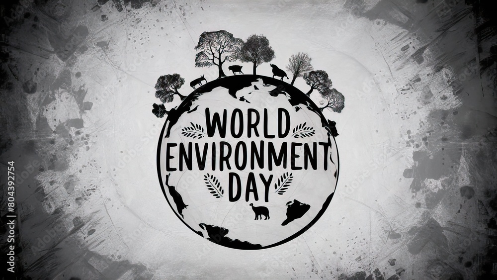 World Environment Day Banner, leaf Plant. World Environment Day, vector. Illustration. Earth Day ...