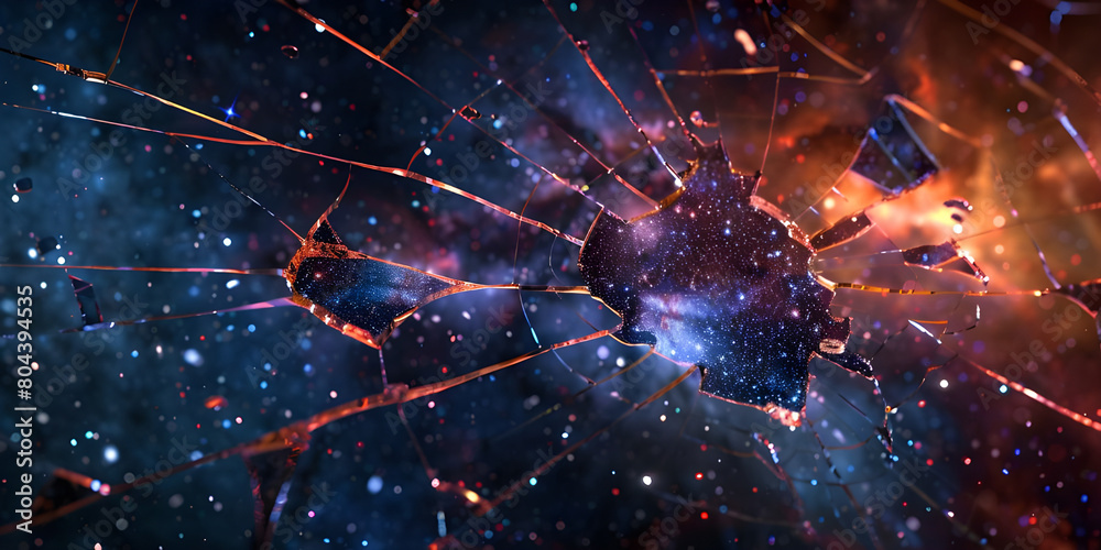 Cosmic Shattered Panes: Exploring Cracked Glass in Space, Fractured ...