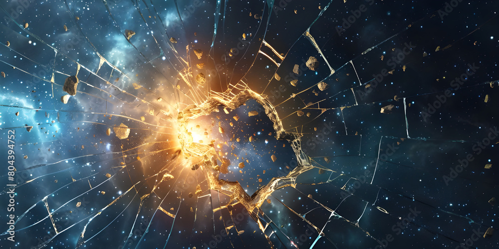 Cosmic Shattered Panes: Exploring Cracked Glass in Space, Fractured ...