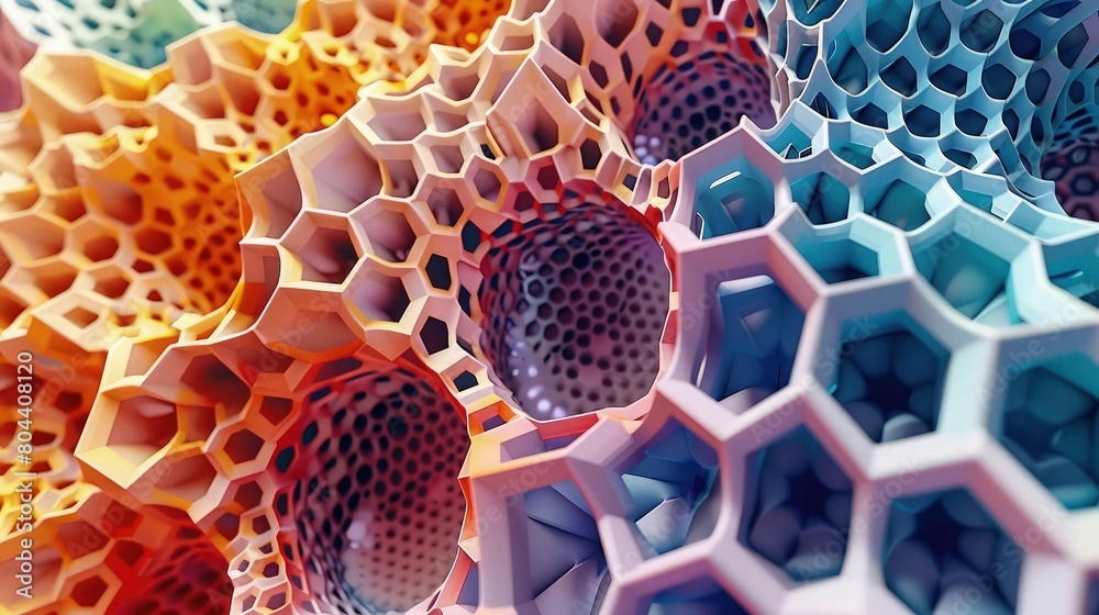 A series of concentric diamonds, each outlined in a different vivid hue ...