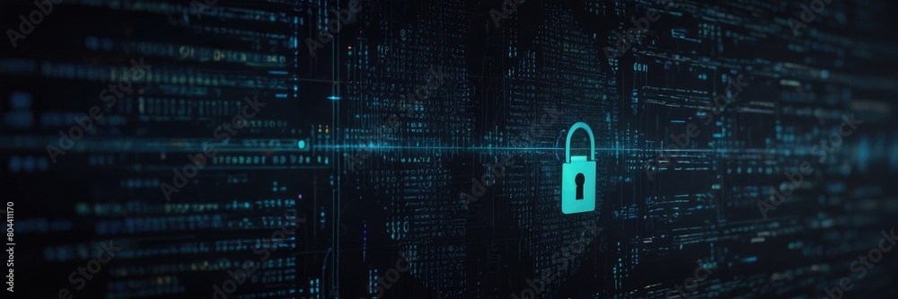 Advanced cybersecurity systems in action protecting digital data with ...