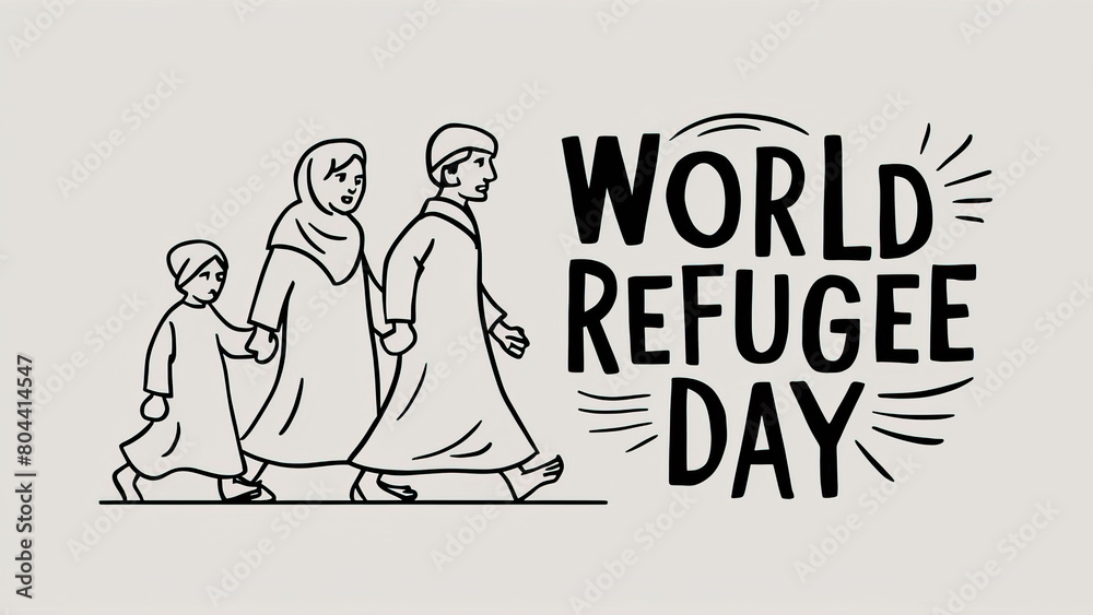 World Refugee Day, Vector. World Refugee Day Poster, Typescript, World ...