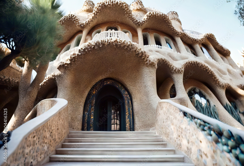 'museum Gaudi Barcelona Guell Spain park Museum House Gaudi Guell Barcelona Park Design Summer ...