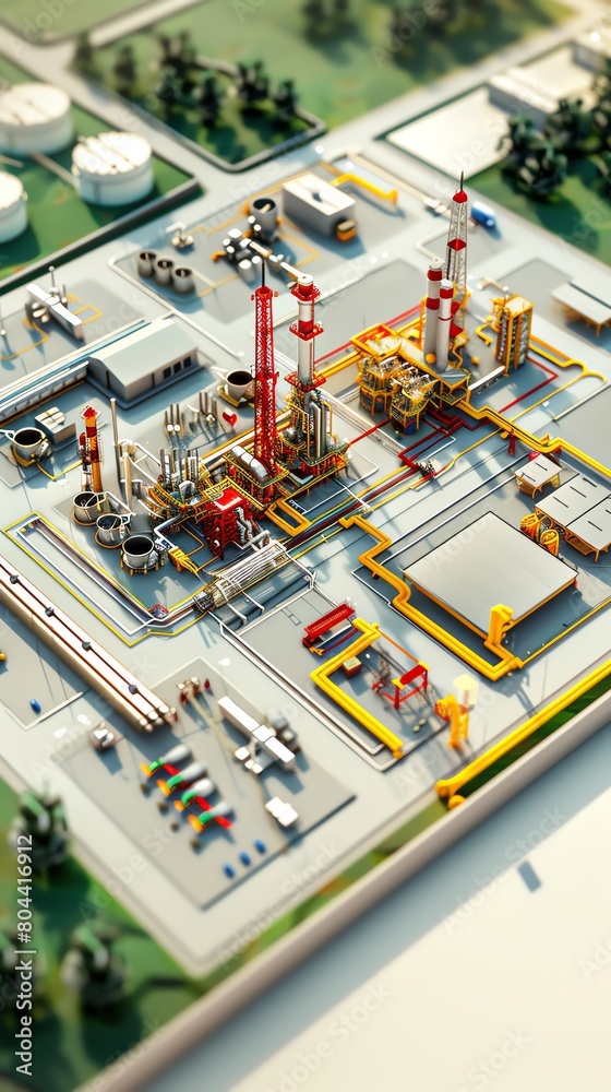 Diagram showing the layout of an upstream operation Stock Illustration ...