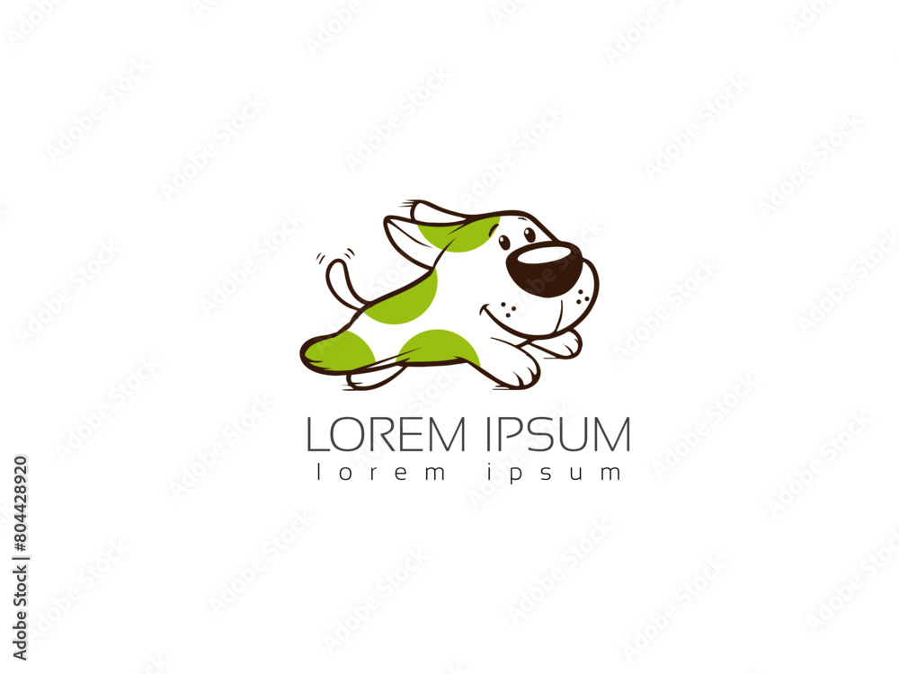 Funny dog logo design SVG free download. Mono line dog cat icon logo ...