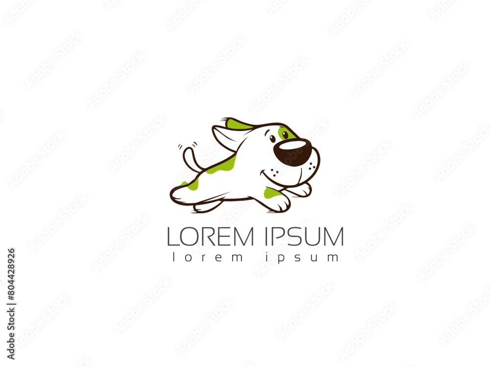 Funny dog logo design SVG free download. Mono line dog cat icon logo ...