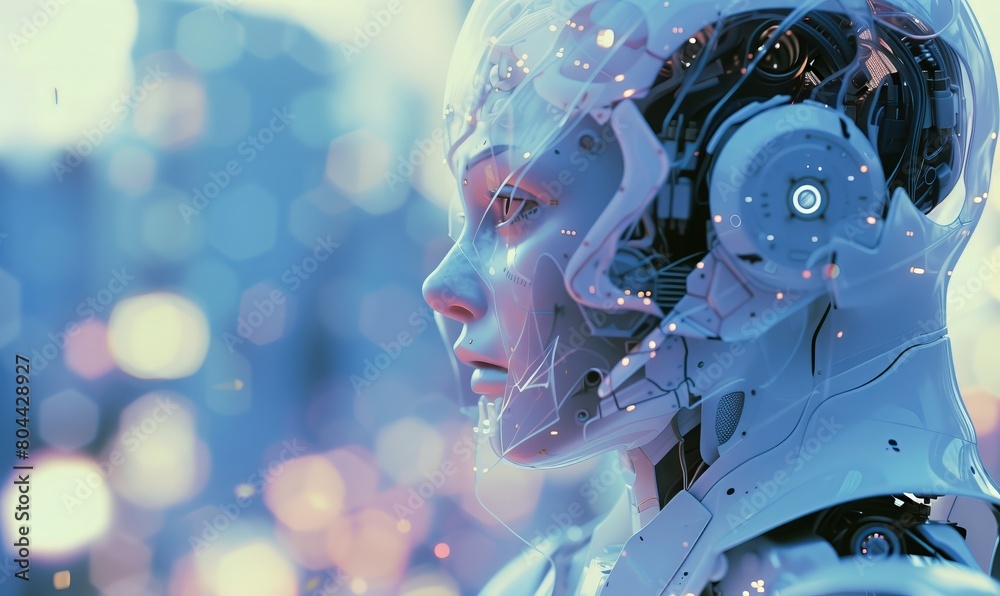 an artwork that captures the essence of Artificial Intelligence in ...