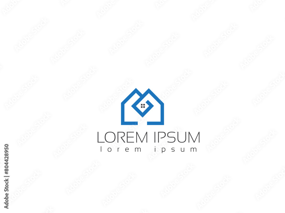 Home with letter symbolic home Logo vector for your company. Luxury ...