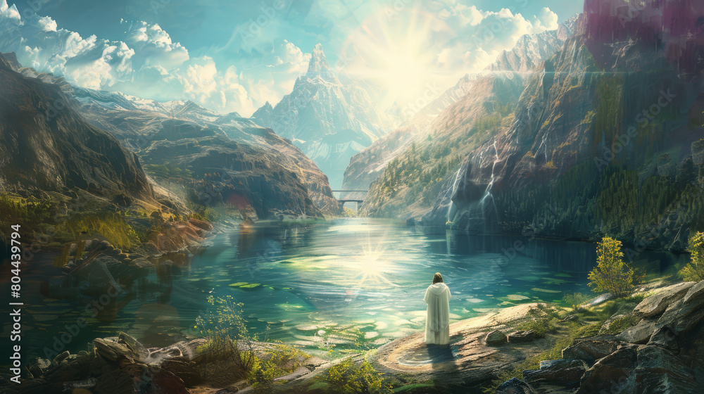 A narrative freeze-frame showing Christ as the Logos, a bridge between ...