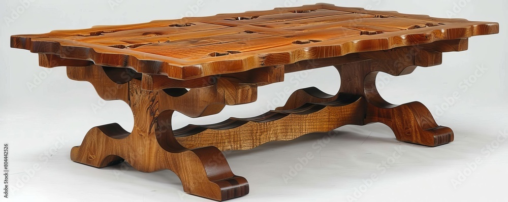 A biscuit joint coffee table, where the top appears to be held together ...