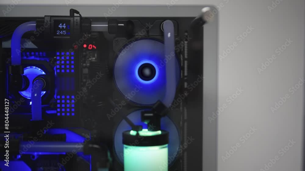 Desktop PC Water Liquid Cooling System CPU and GPU Water Block with LED ...