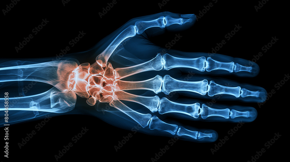 X-ray image of finger bone, Generative AI Stock Illustration | Adobe Stock