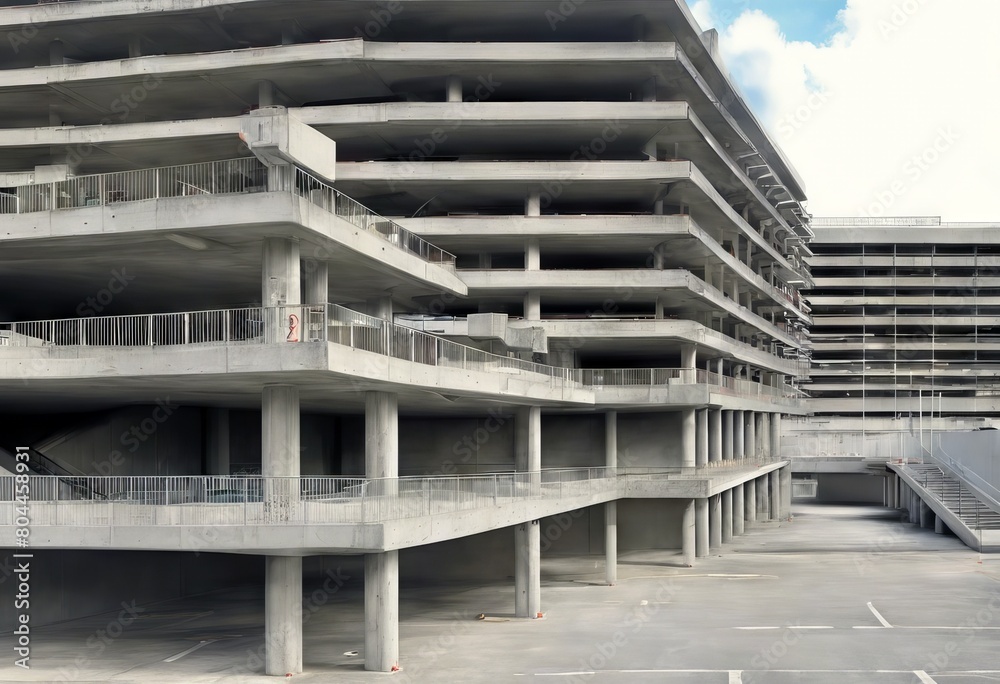 'structures building Multi level park steel car concrete Pattern Design ...