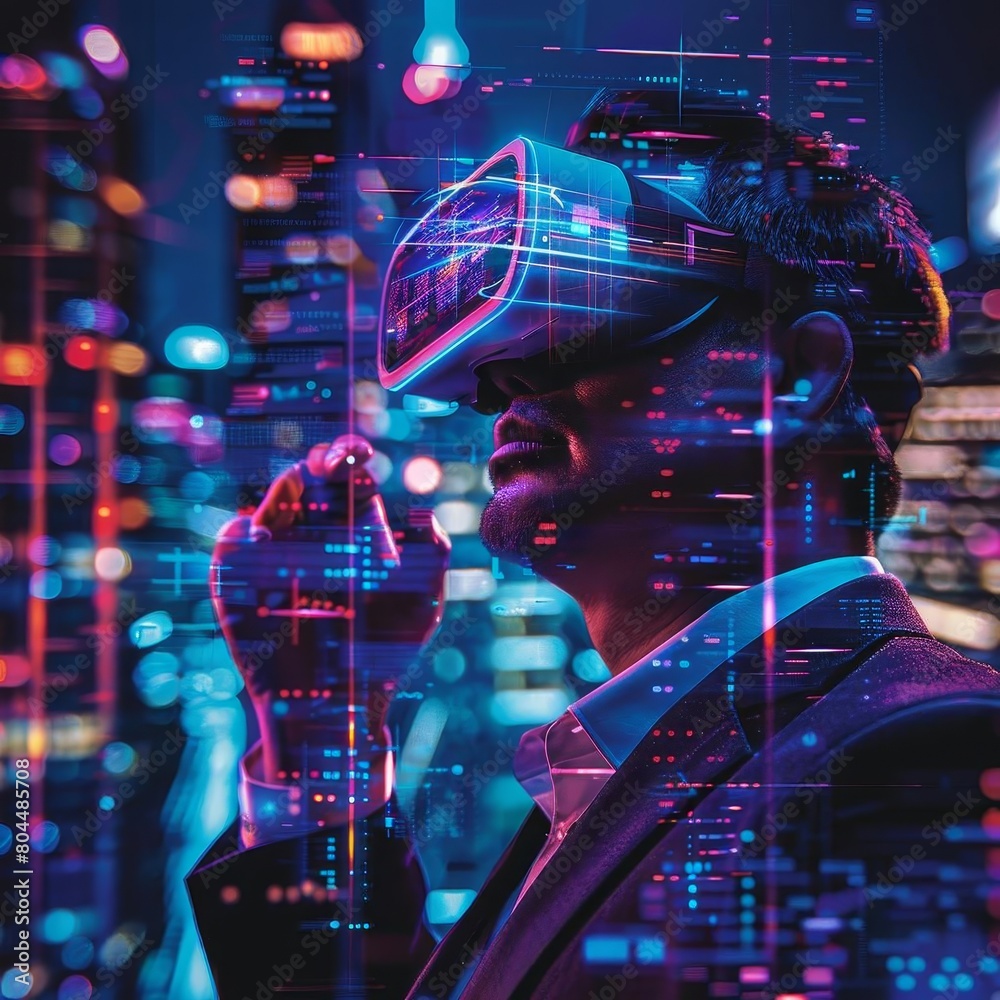 Enter the virtual world and experience the future of technology. Stock ...
