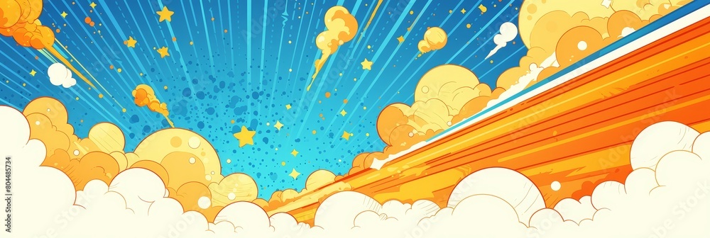 comic book style background, splash screen, colorful cartoon ...