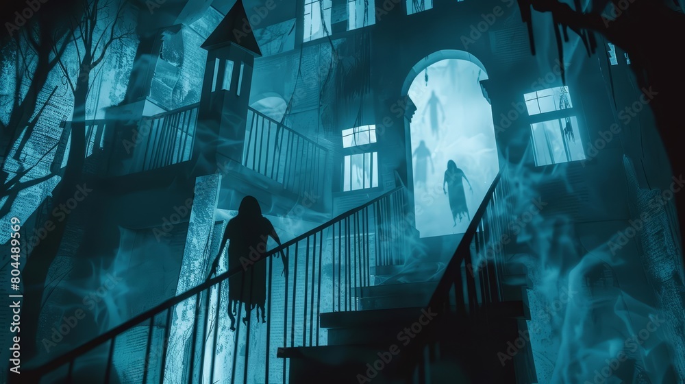A dark and mysterious haunted house. The perfect setting for a horror ...
