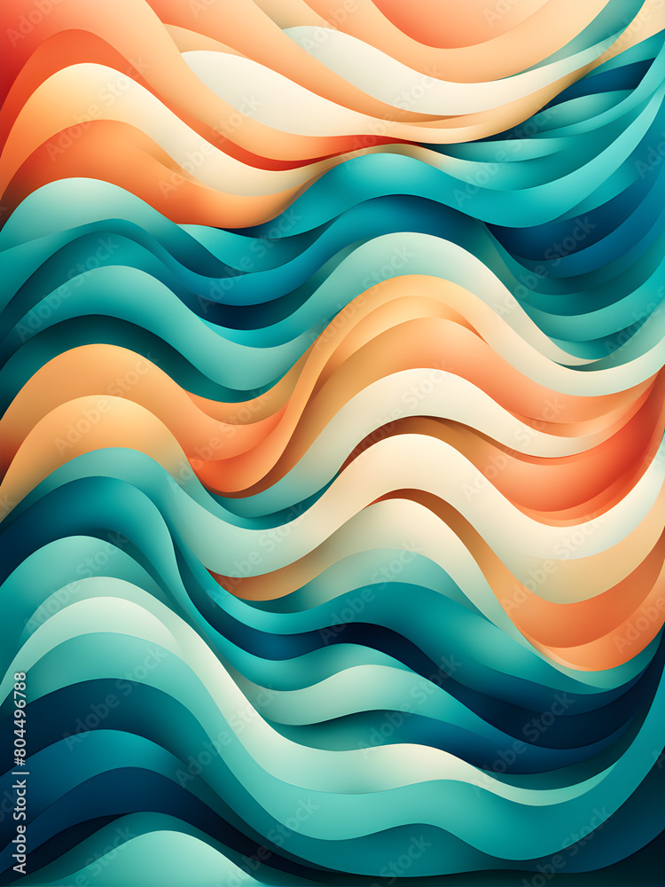 Abstract background composed of blue waves, luxury background, used for ...